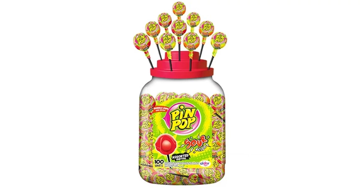 Aldor Pin Pop Sour-Assorted Nyalóka+Rágó - Édesség webáruház - sixi.hu