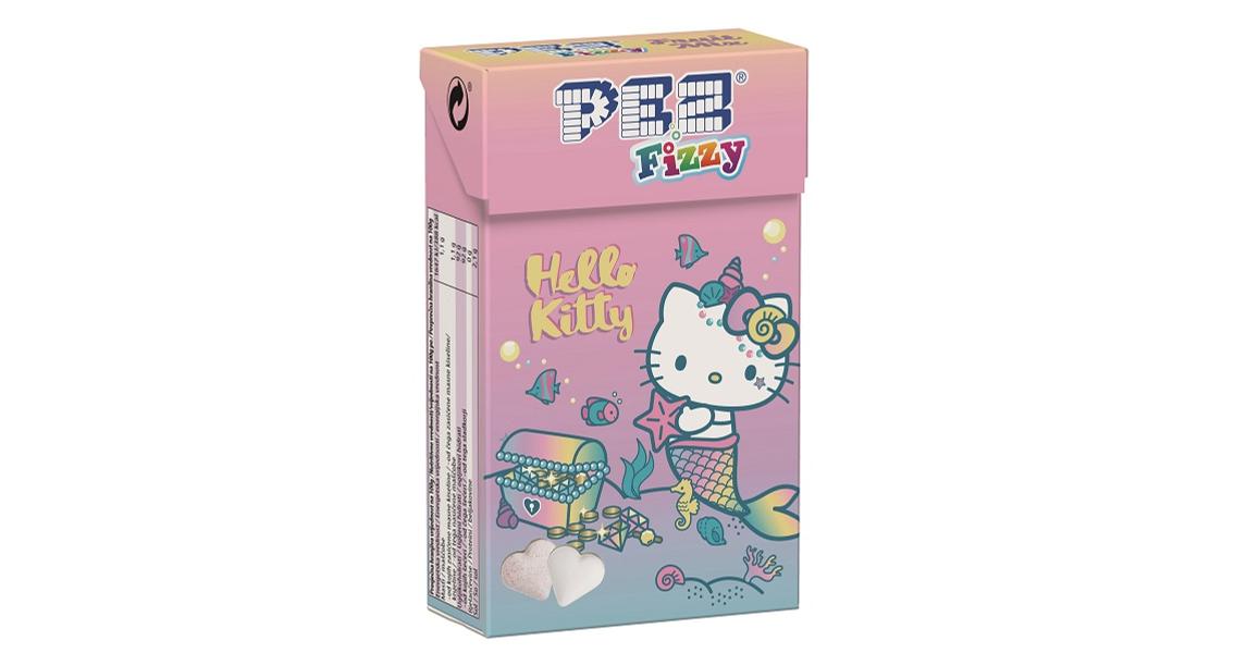 Pez Hello Kitty Fizzy Hearts 30G (Tutti Frutti, Eper ízű pezsgő hatású cukorka) - Ed. Haas ...