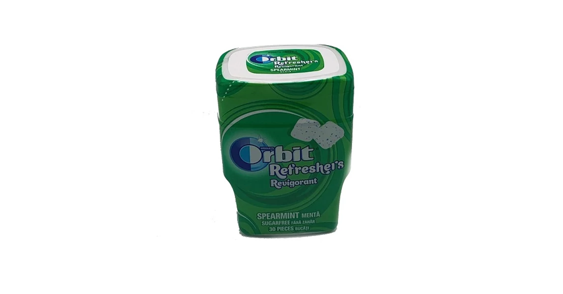 Orbit Refreshers Spearmint Mentaízű cukormentes töltetlen keménycukorka ...