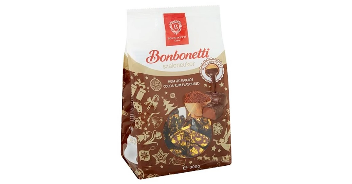 Szaloncukor 300G Bonbonetti Rumos-Kakaós - Édesség webáruház - sixi.hu