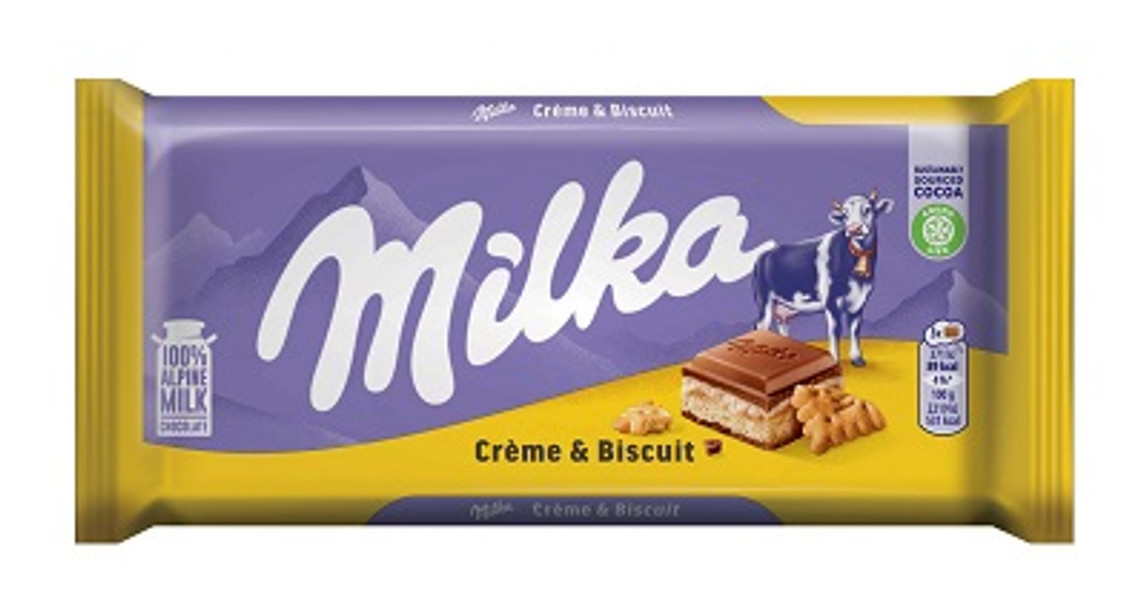 Milka 100G Cream&Biscuit - Édesség webáruház - sixi.hu