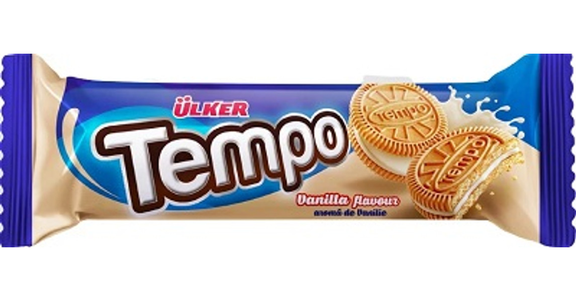 Ülker Tempo Vanília Krémes Kakaós Keksz 84G - Édesség webáruház - sixi.hu