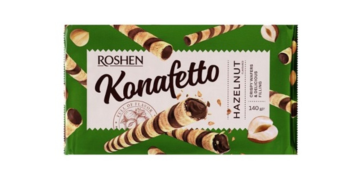 Roshen 140G Konfetto Mogyorókrémes Ostyarudak - Édesség webáruház - sixi.hu