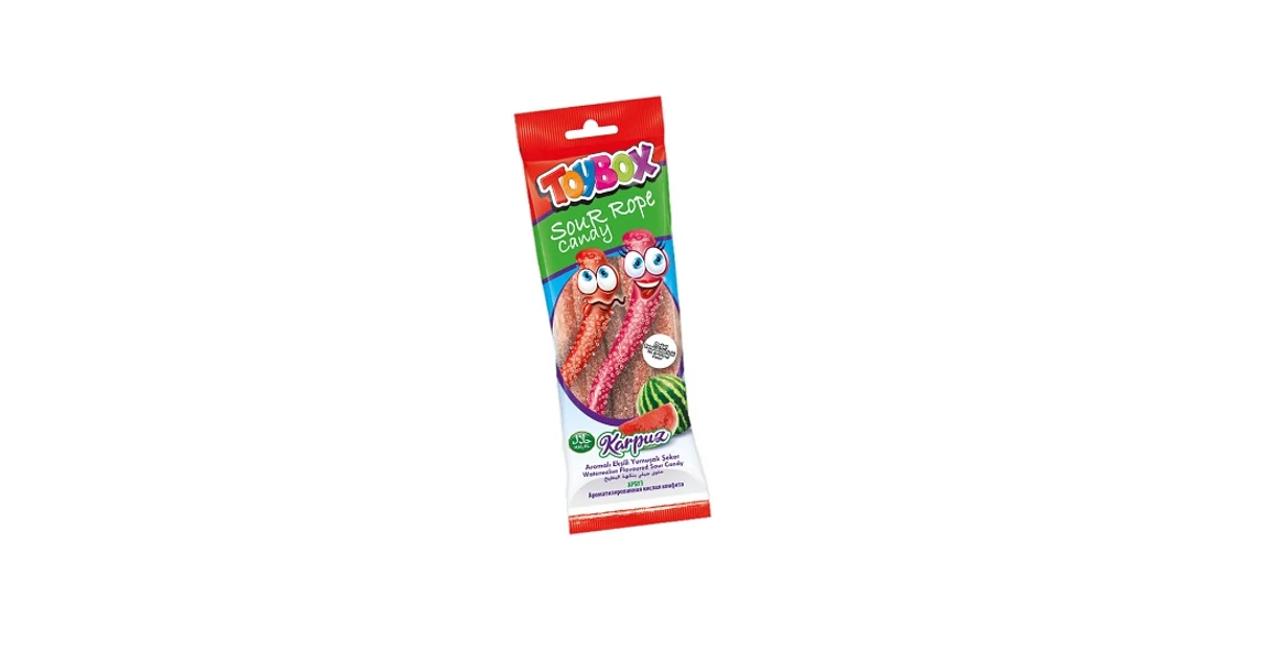 TOYBOX SOUR ROPE - WATERMELON 20G - Édesség webáruház - sixi.hu