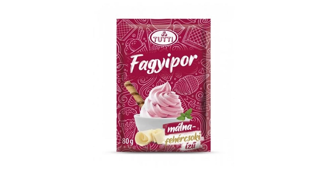 Tutti Fagyipor 80G Málna-fehércsokoládé - Édesség webáruház - sixi.hu