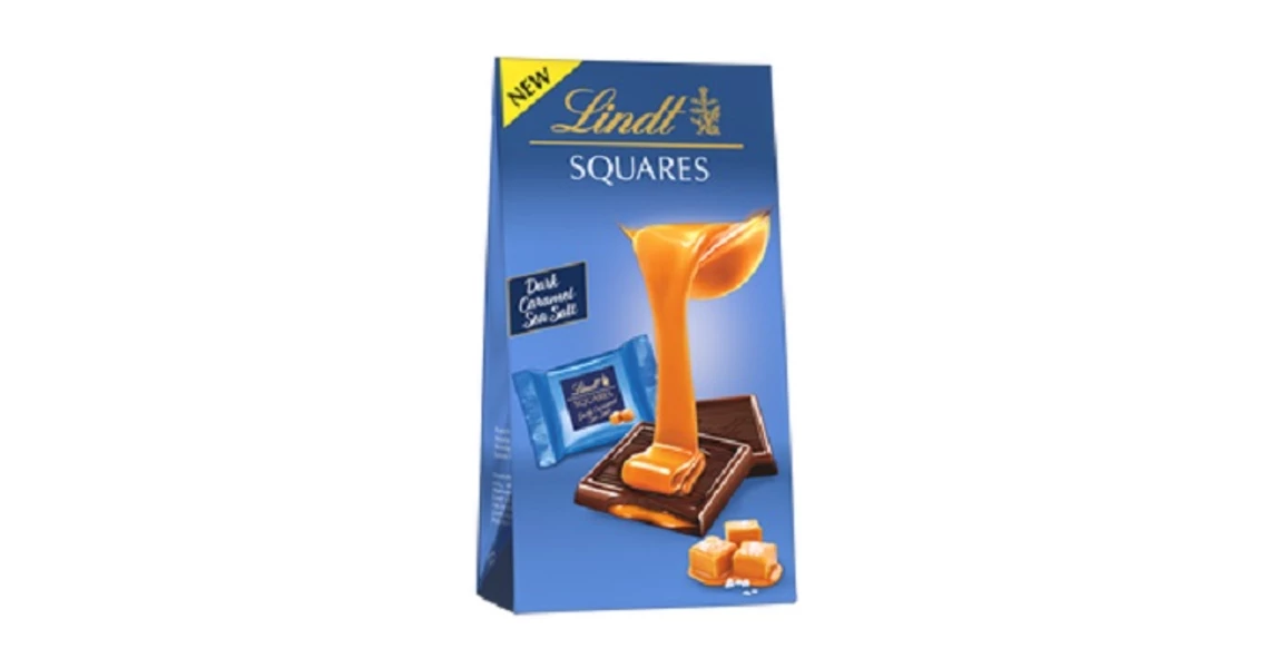 Lindt Squares 144G Dark Caramel (429498) - Édesség webáruház - sixi.hu