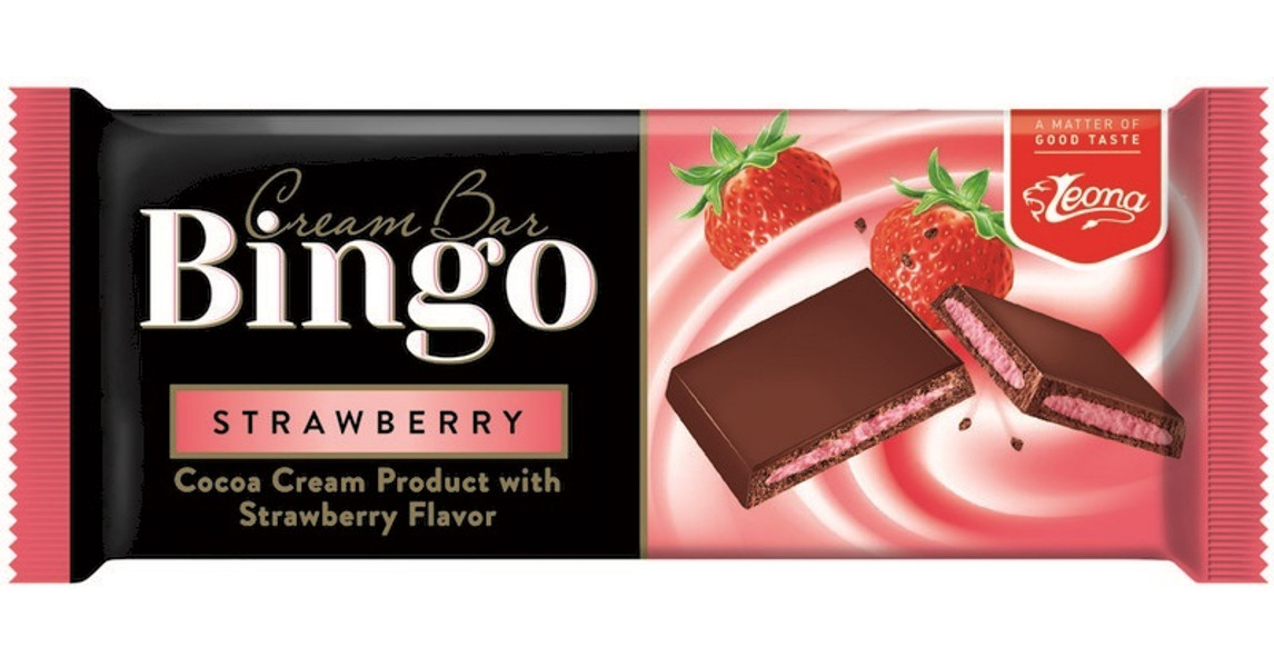 Bingo Cream Bar eper ízű krémmel töltött tejcsokoládé 90G - Hungaro ...