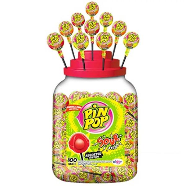 Aldor Pin Pop Sour-Assorted Nyalóka+Rágó - Édesség webáruház - sixi.hu
