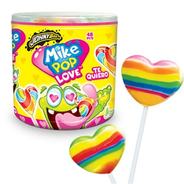 Mike Pop 15G Szív Nyalóka - Édesség webáruház - sixi.hu